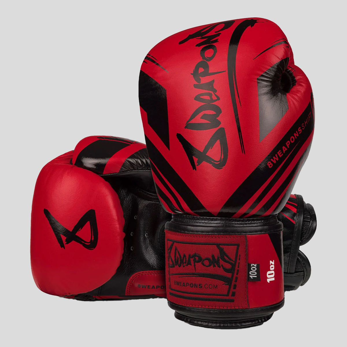 8 Weapons Shift Competition Boxing Gloves Red/Black from Made4Fighters