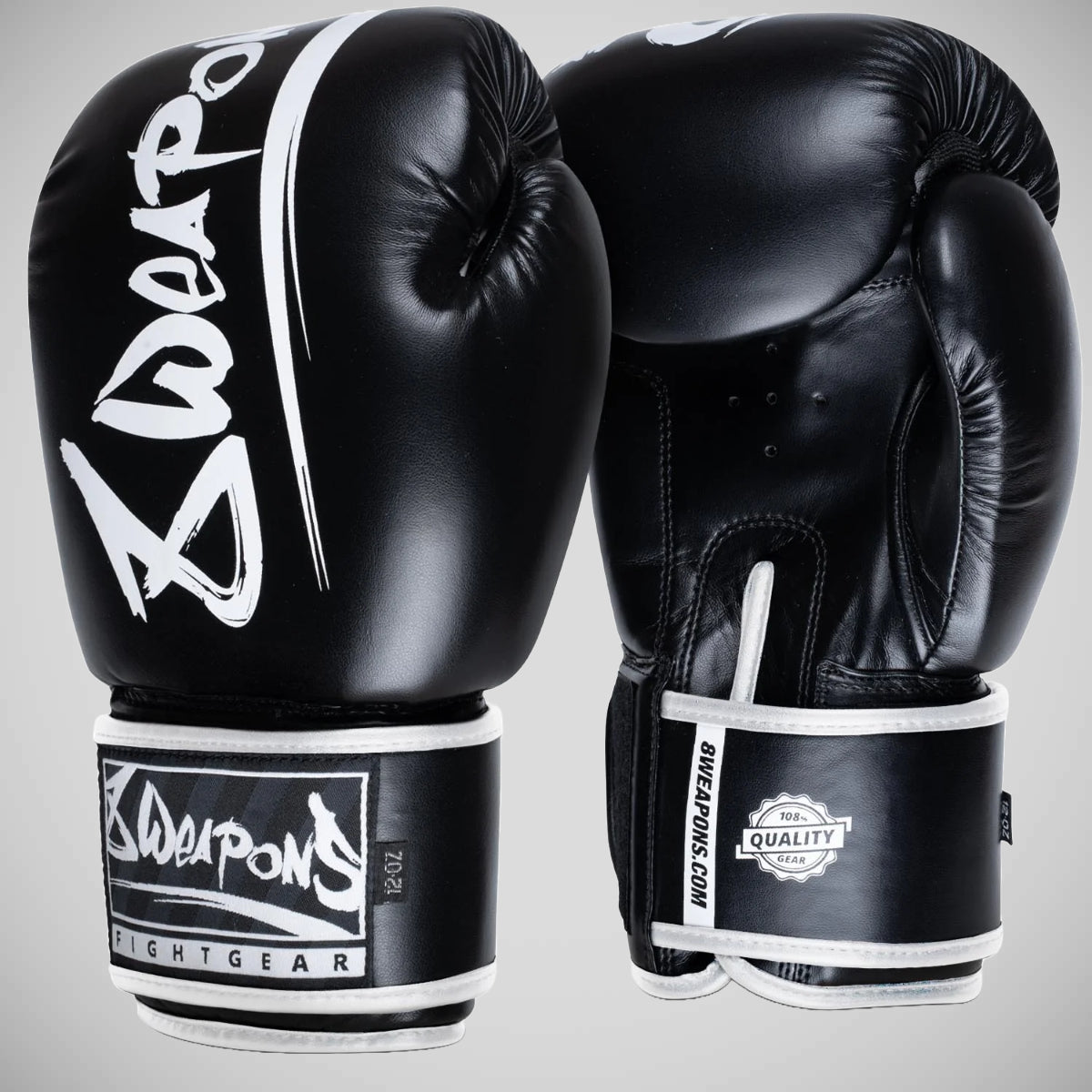 8 Weapons Unlimited 2.0 Boxing Gloves Black/White from Made4Fighters