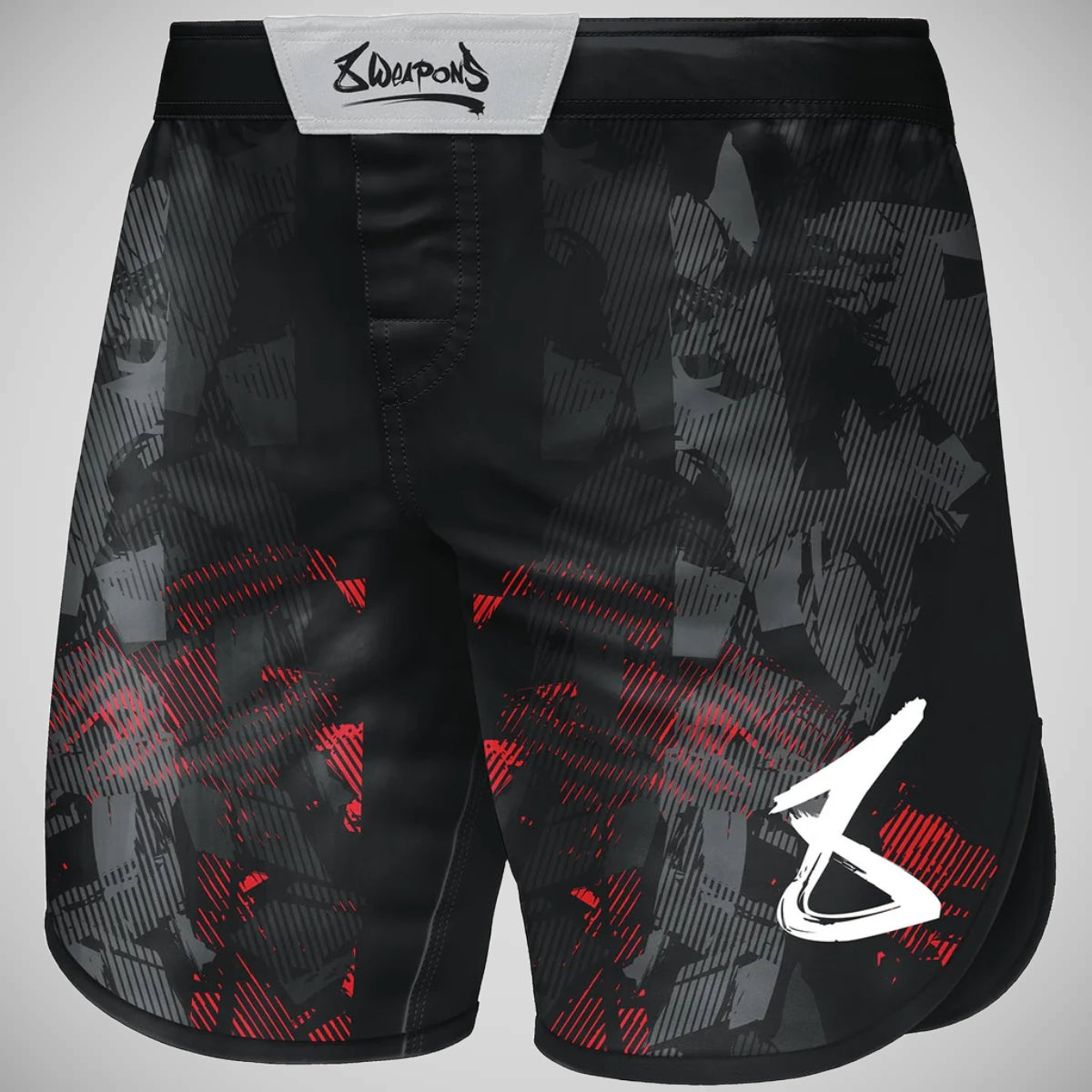 8 Weapons Hit 2.0 Fight Shorts Negro/Rojo de Made4Fighters
