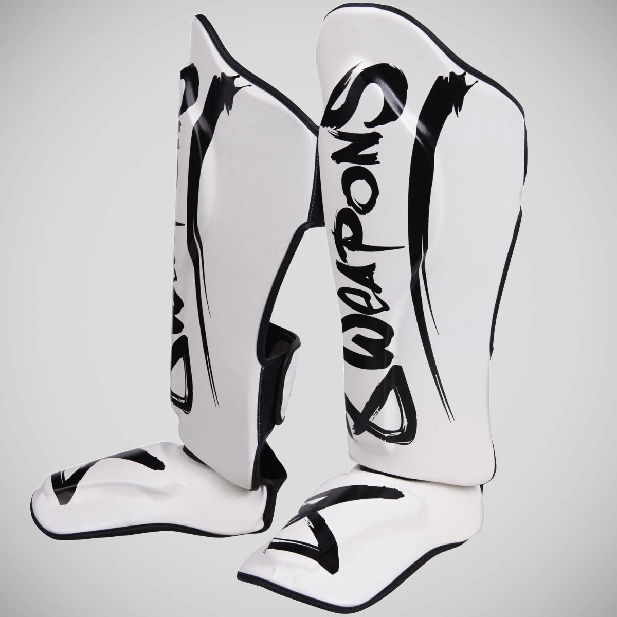 8 Weapons Unlimited 2.0 Shin Guards Black/White from Made4Fighters