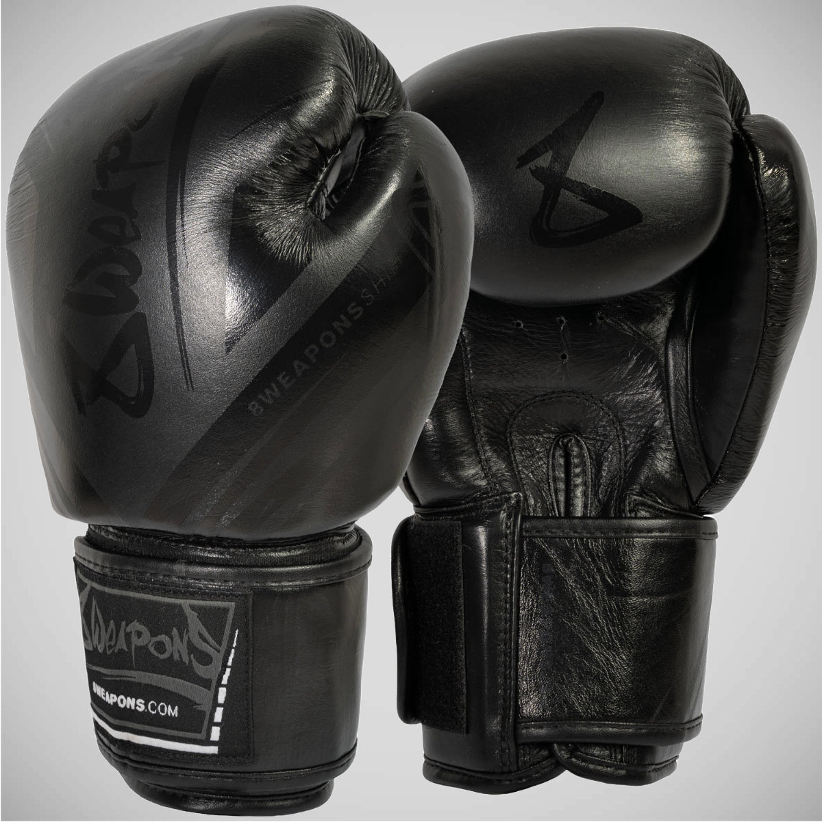 8 Weapons Shift Matt Boxing Gloves Black from Made4Fighters