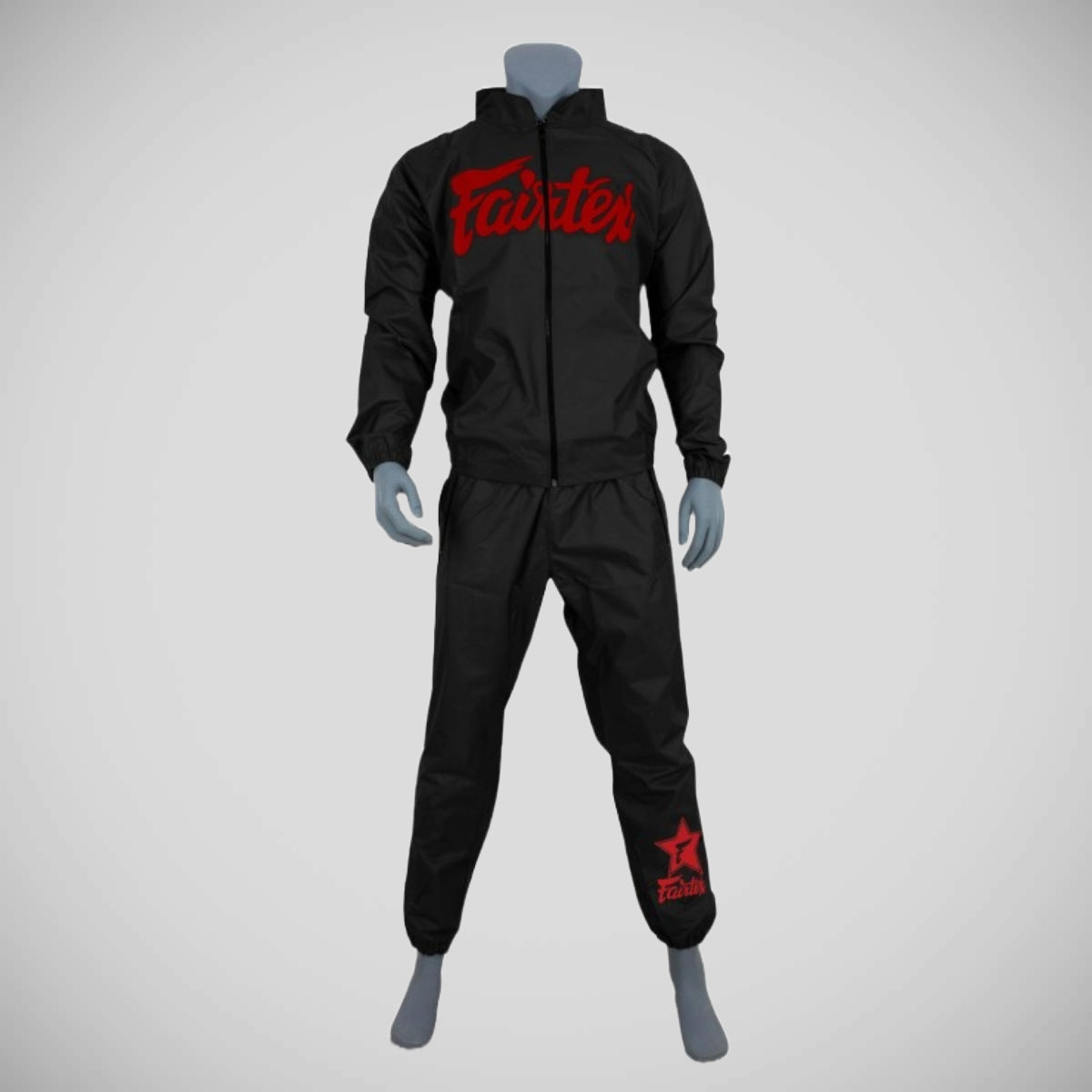 Fairtex VS3 Vinyl Sweatsuit Black/Red from Made4Fighters