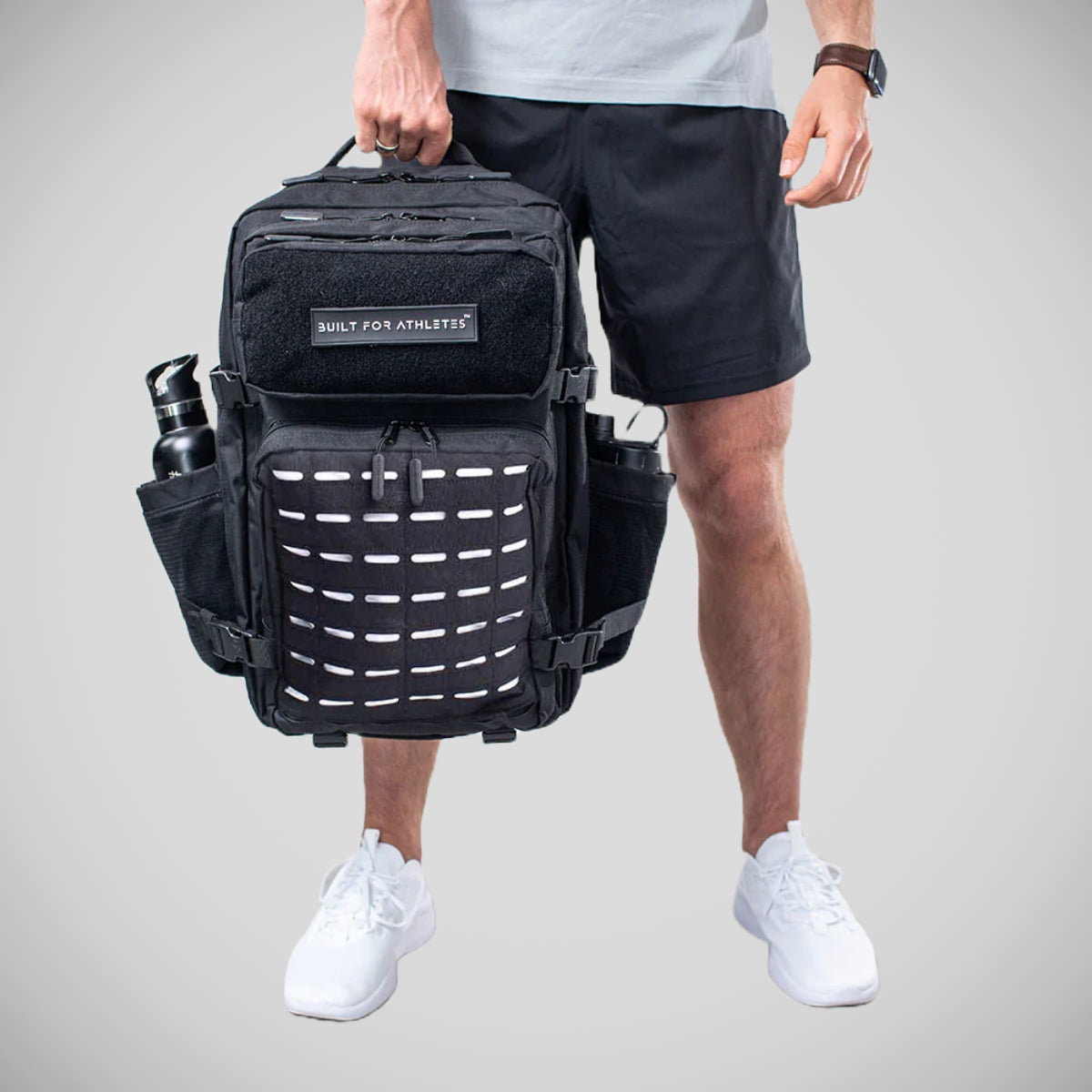 Built For Athletes Large Gym Backpack Black/White from Made4Fighters