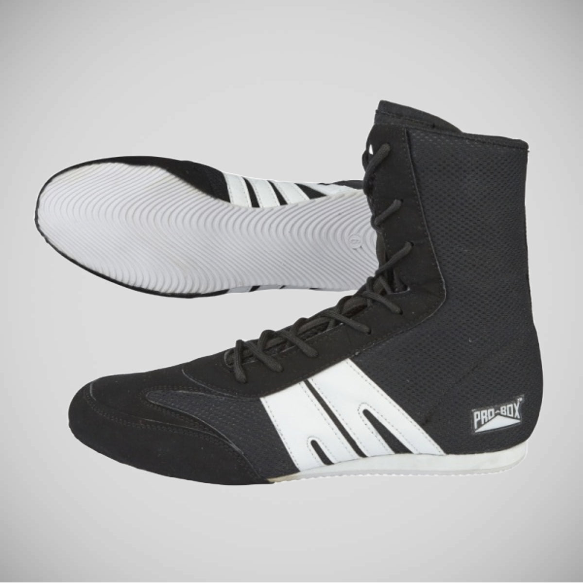 Pro-Box Classic Boxing Boots Black/White from Made4Fighters