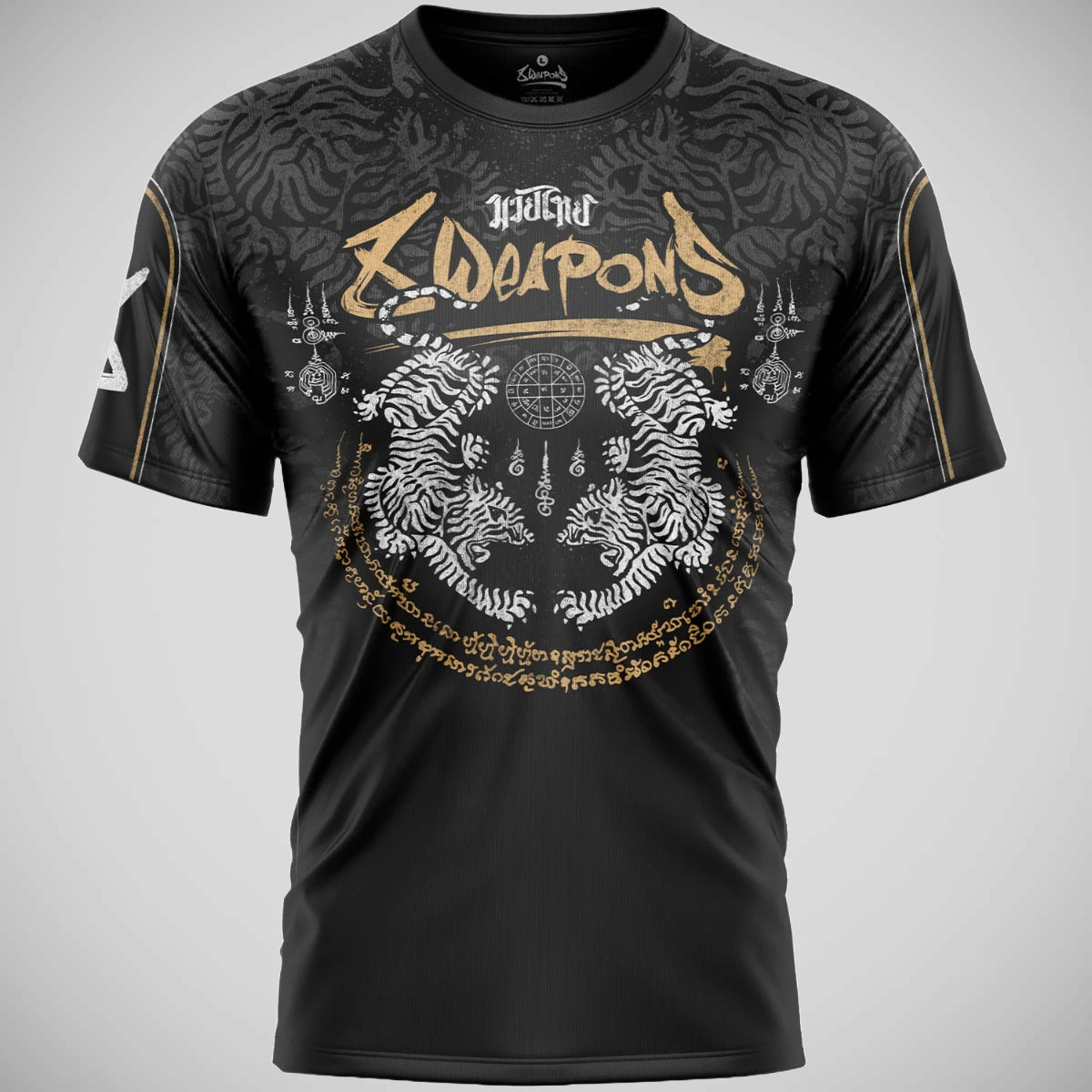 8 Weapons Tiger Yant Functional T-Shirt Black/Yellow from Made4Fighters