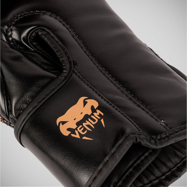 Venum Dragon's Flight Boxing Gloves Black/Bronze from Made4Fighters