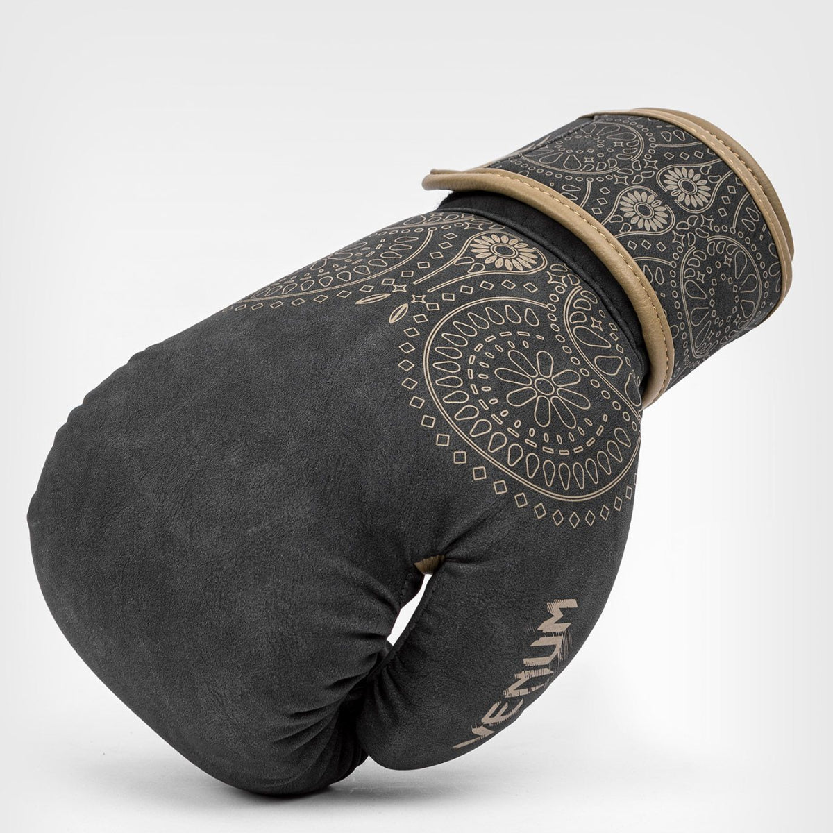 Venum Santa Muerte Dark Side Boxing Gloves Black/Brown from Made4Fighters