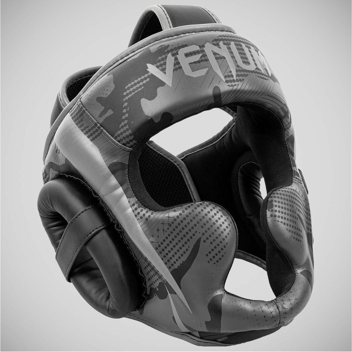 Camo Venum Elite Head Guard Black/Dark from Made4Fighters