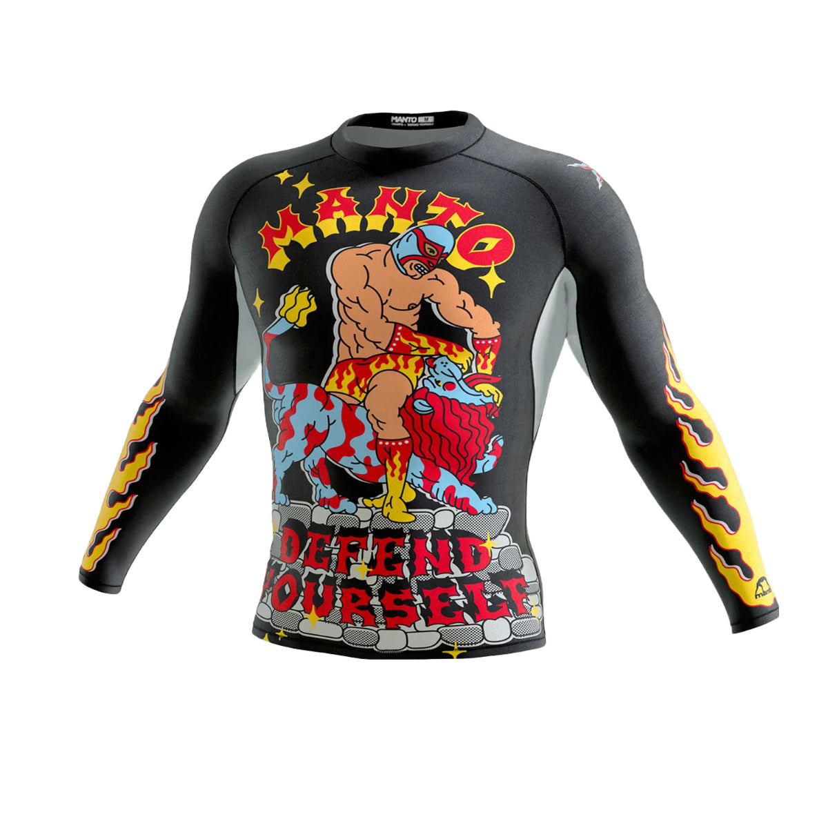 Manto Lutador Long Sleeve Rash Guard Black from Made4Fighters