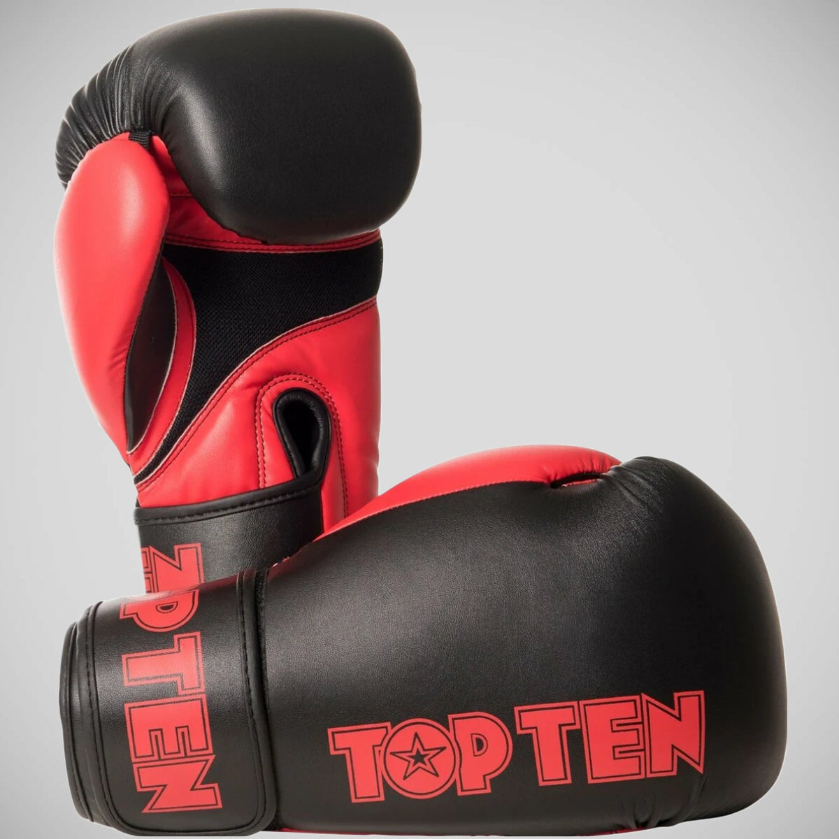 Top Ten XLP Boxing Gloves Negru/Roșu de la Made4Fighters