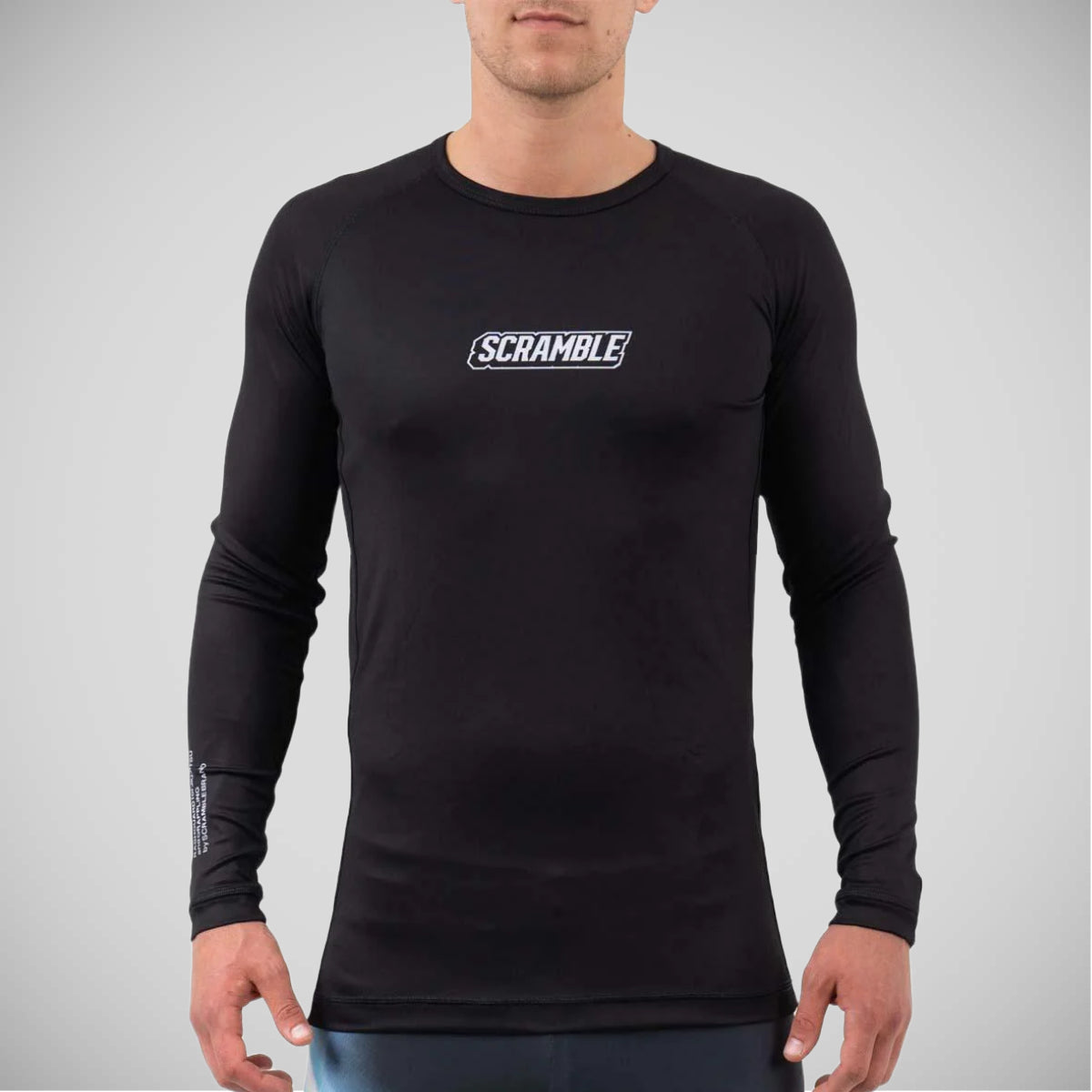 Scramble 3D Logo Rash Guard Black from Made4Fighters