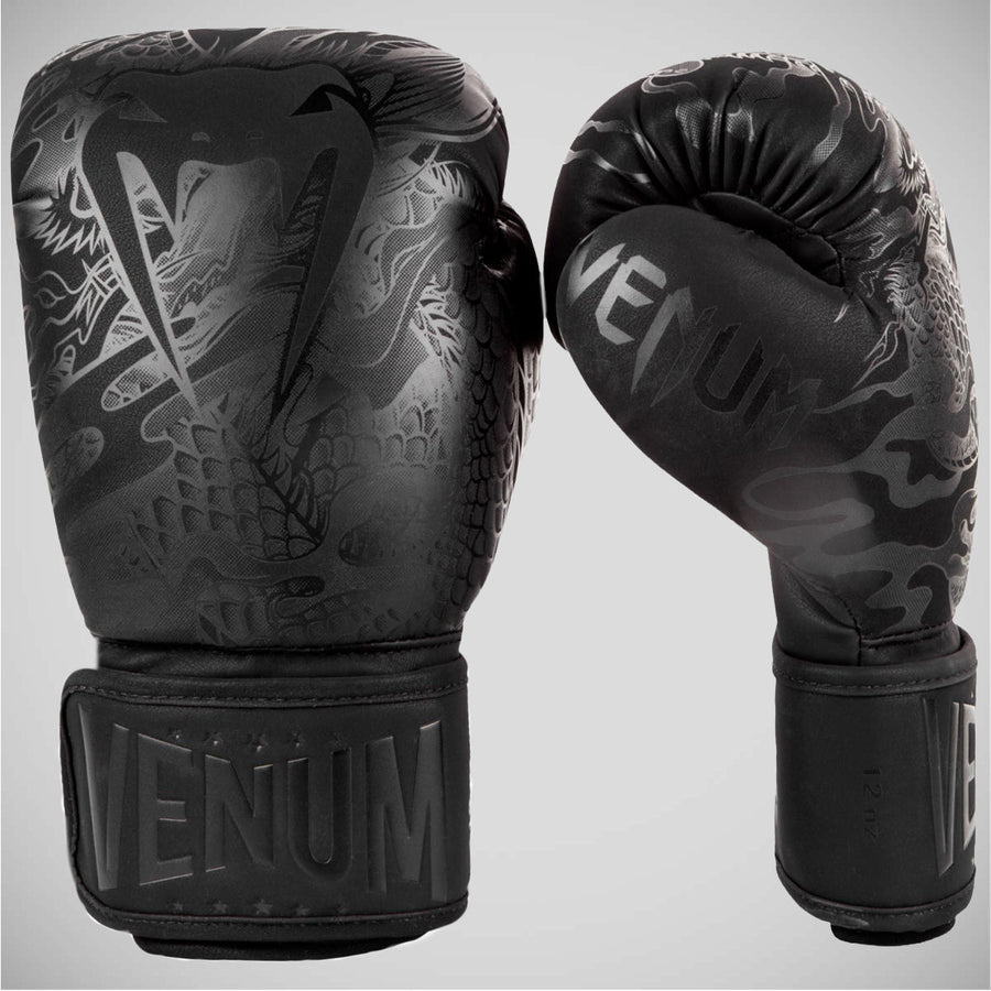Venum Dragon's Flight Boxing Gloves Black from Made4Fighters
