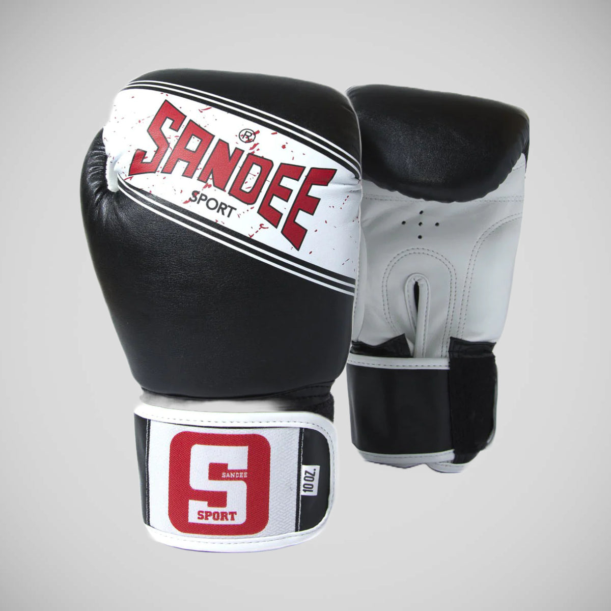 Guantes de boxeo de 2 tono de Sandoe Sport Hook and Loop Black/White de ...