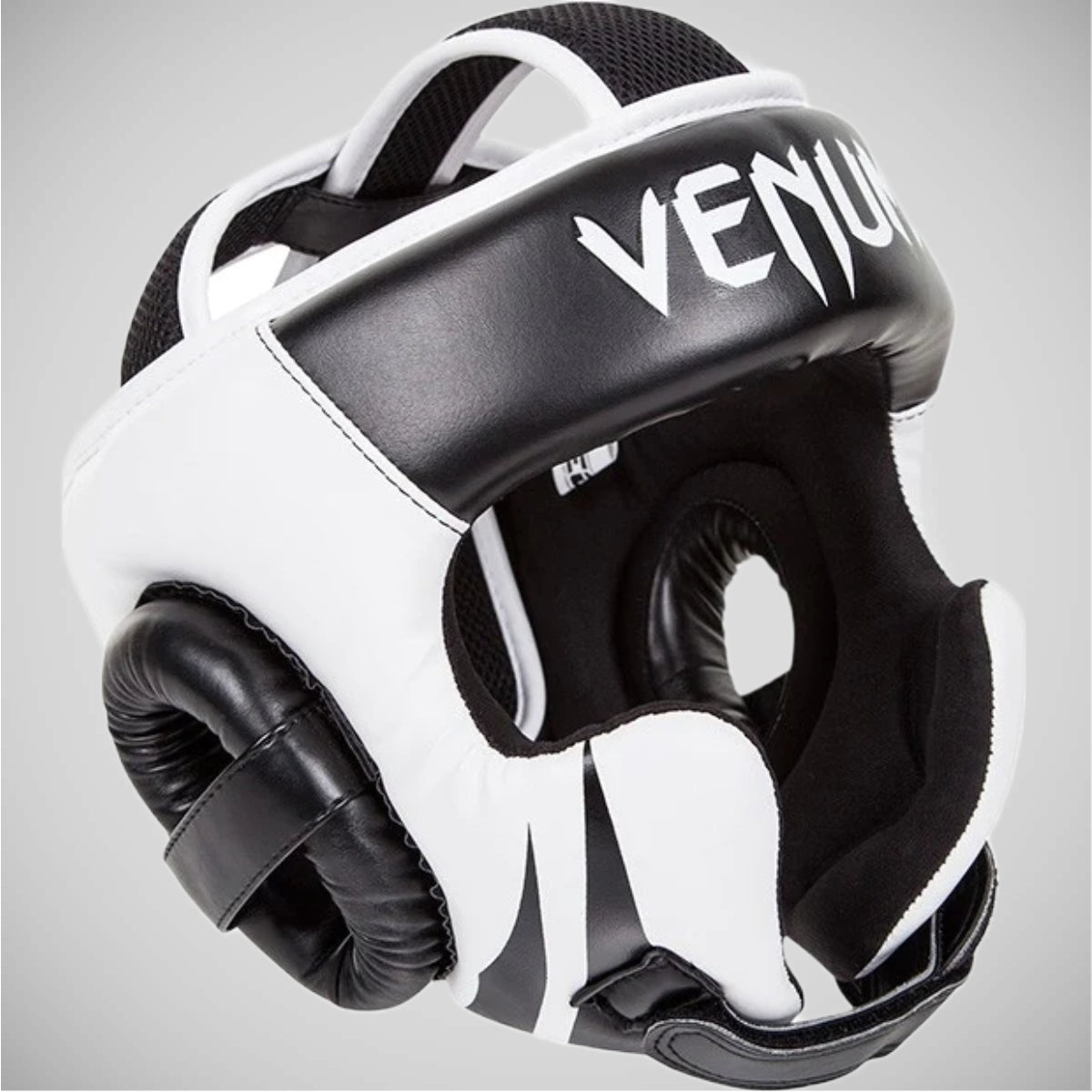 Venum Challenger V2 Hook & Loop Head Guard Made4Fighters'dan Siyah/Beyaz