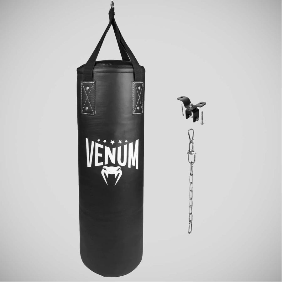 Venum Origins Heavy Punch Bag Kit Black/White from Made4Fighters