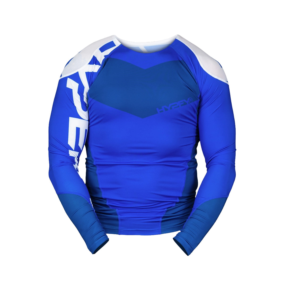 Hyperfly Supreme Edge Ranked Long Sleeve Rash Guard Blue from Made4Fighters