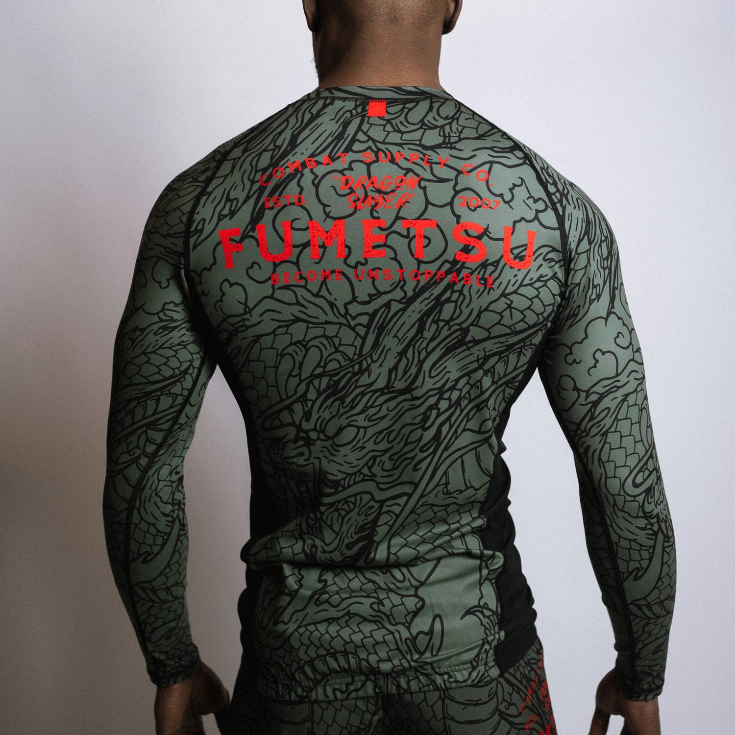 Fumetsu Dragon Slayer Long Sleeve Rash Guard Khaki/Orange from ...