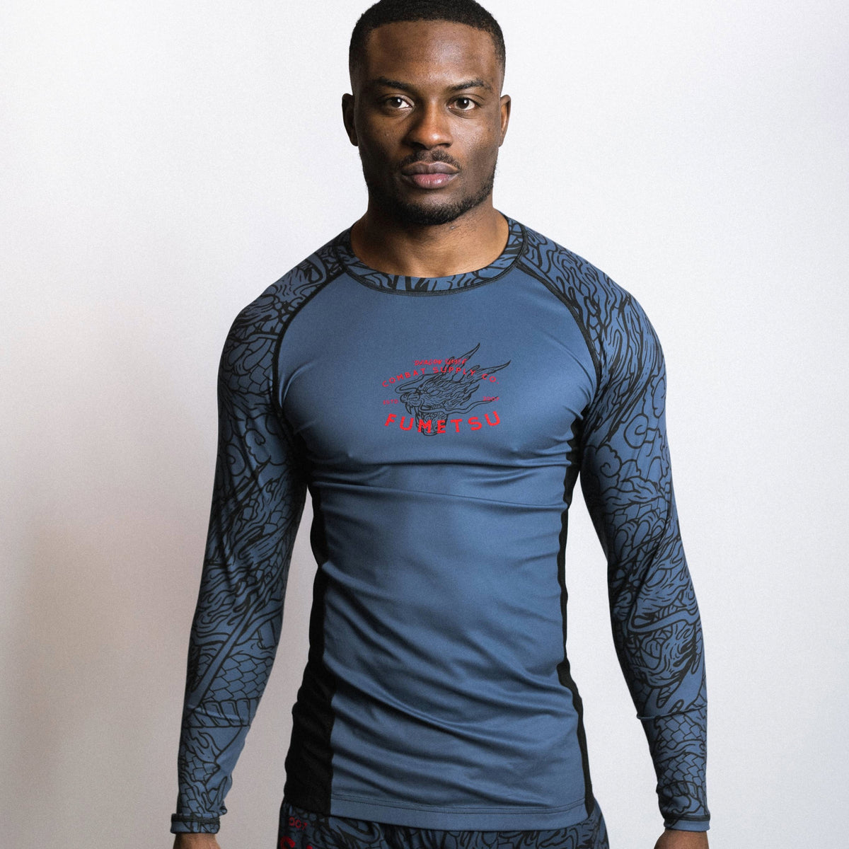 Fumetsu Dragon Slayer Long Sleeve Rash Guard Blue/Black/Red from ...