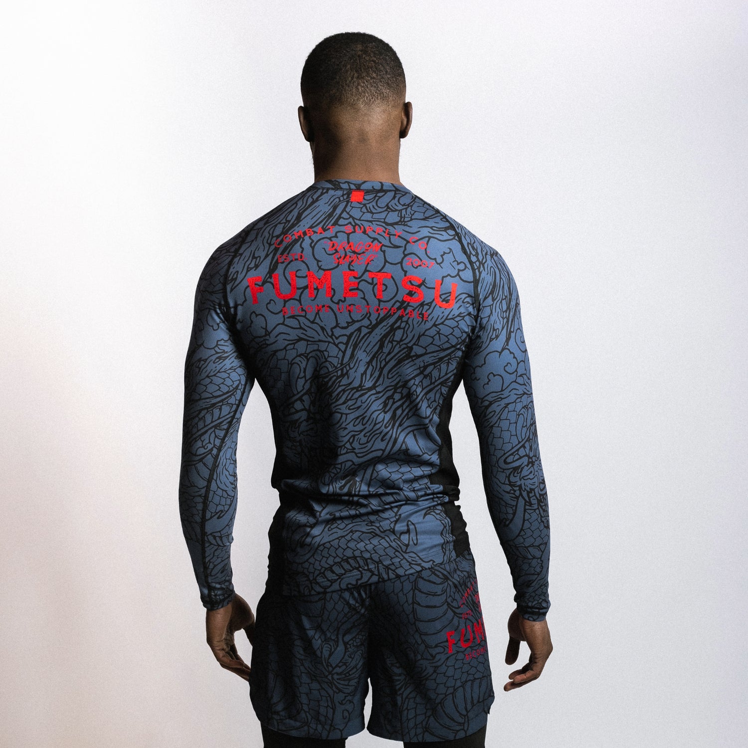 Fumetsu Dragon Slayer Long Sleeve Rash Guard Blue/Black/Red from ...