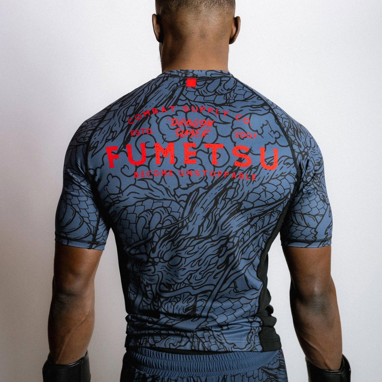 Fumetsu Dragon Slayer Short Sleeve Rash Guard Blue/Black/Red from ...