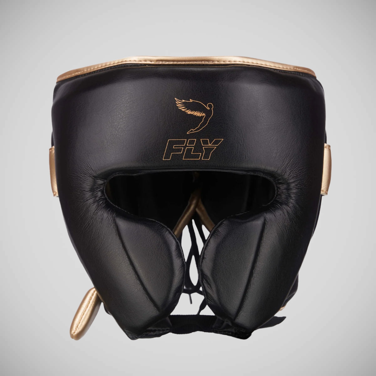 Fly Knight X Head Guard Negro/Oro de Made4Fighters