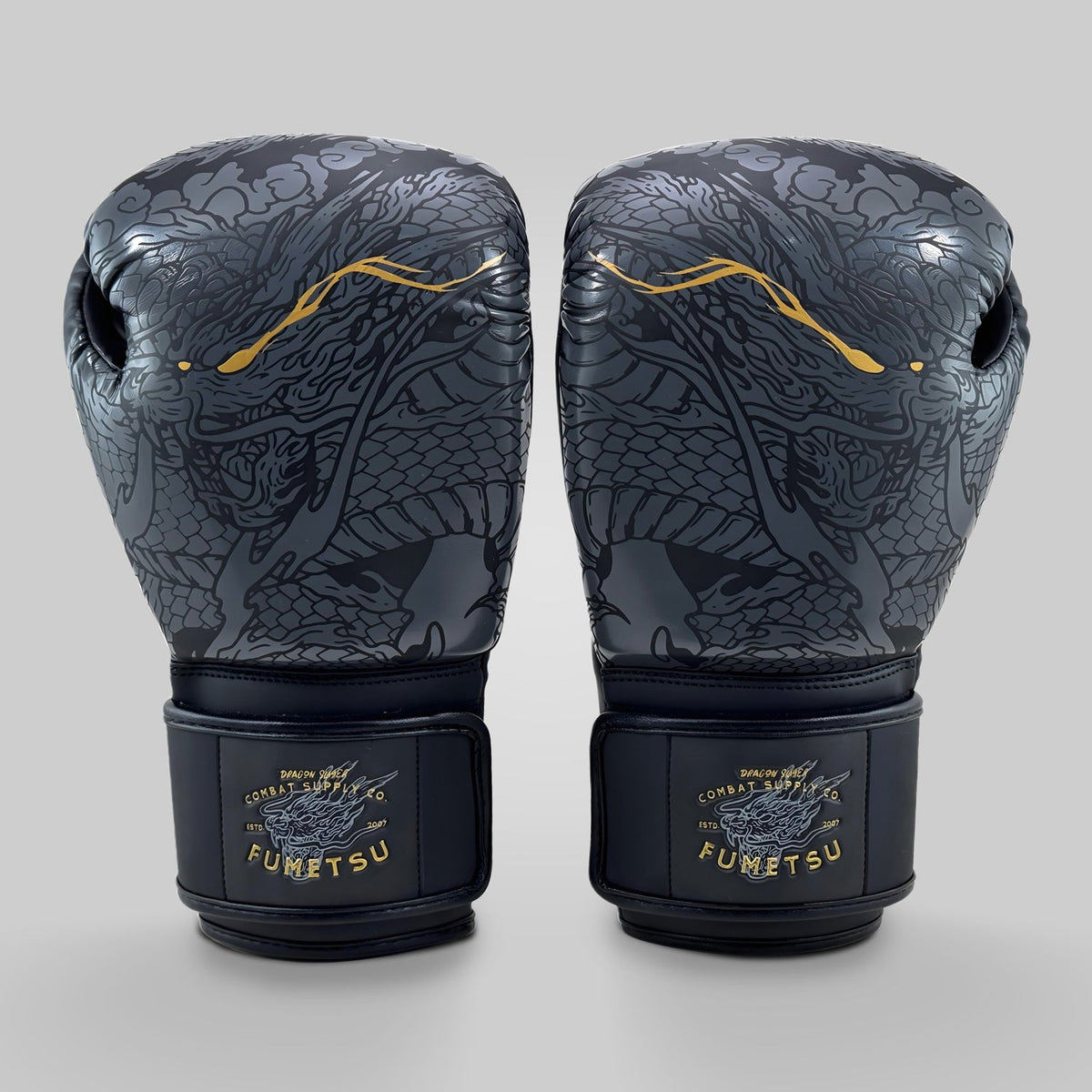 Mănuși de box fumetsu Dragon Slayer Black/Gold de la Made4fighters ...