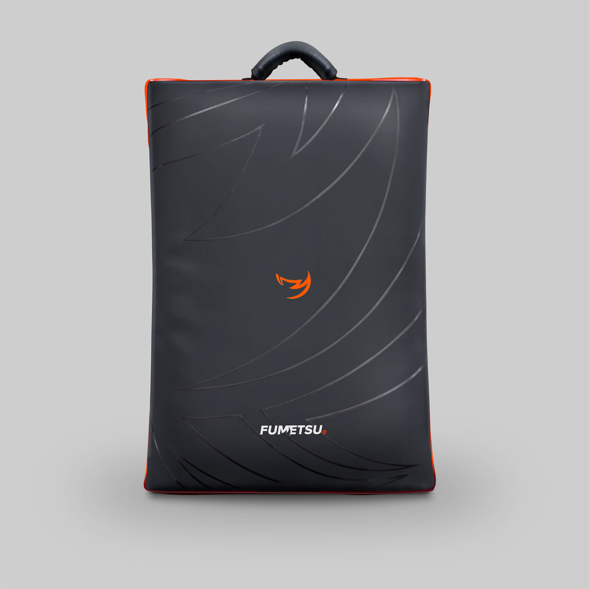 Fumetsu Icon Square Kick Shield Black/Orange from Made4Fighters