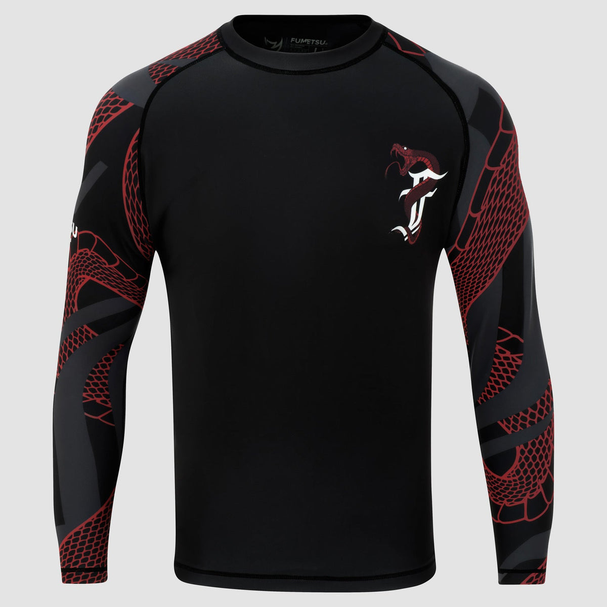 Fumetsu Anaconda Long Sleeve Rash Guard Black/Red from Made4Fighters