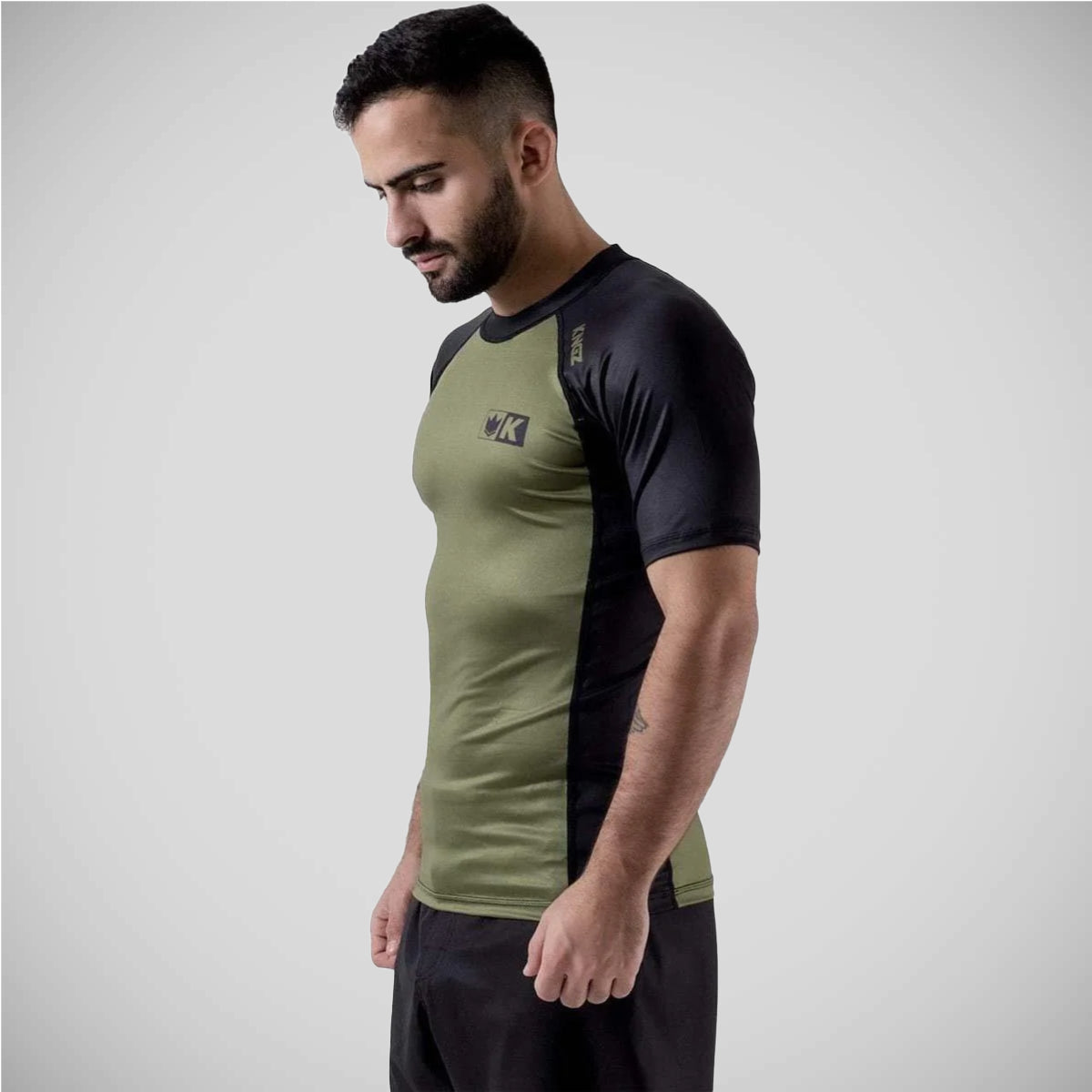 Green Kingz Krown Short Sleeve Rash Guard from Made4Fighters