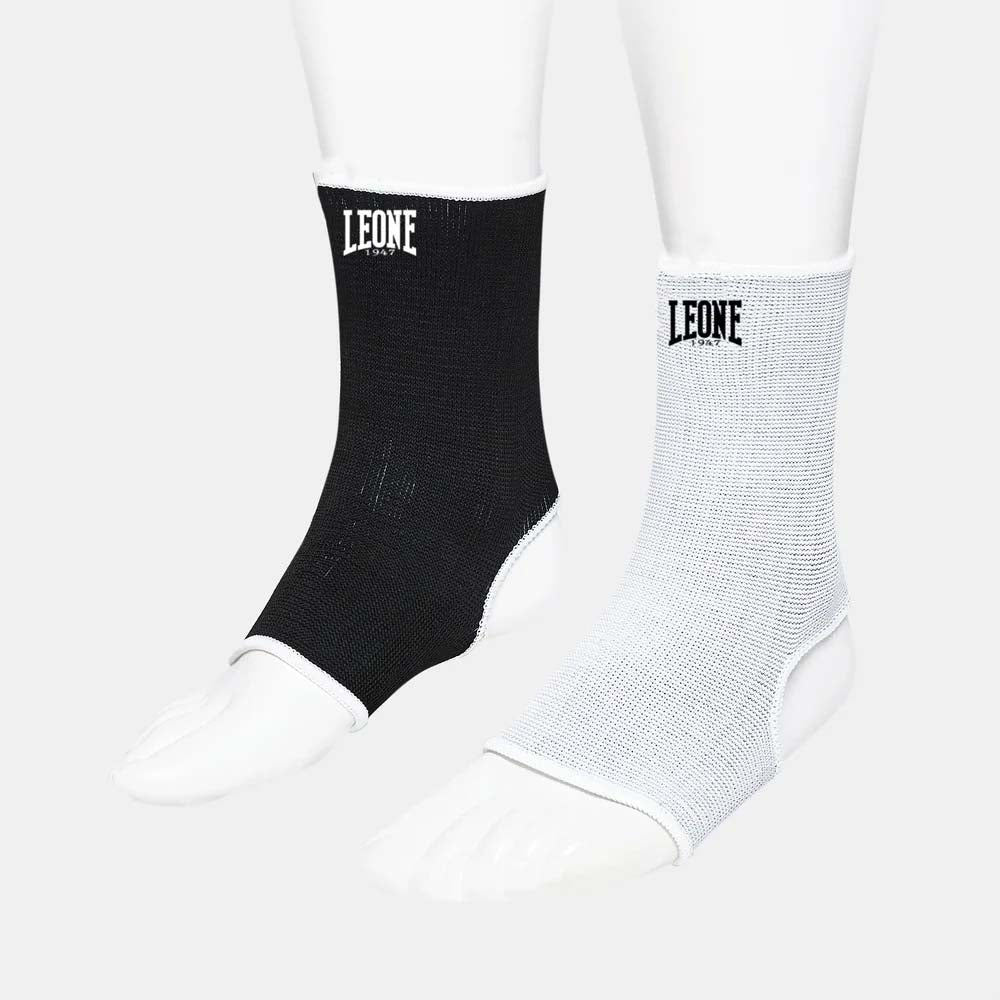 Leone Double Face Ankel Guards Black/White fra Made4Fighters