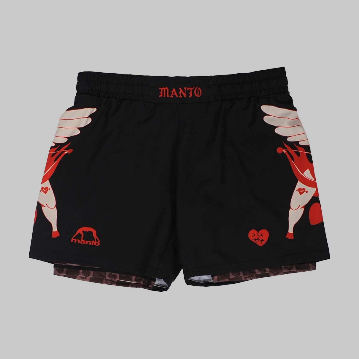 Manto Tuff Luv Fight Shorts Black from Made4Fighters