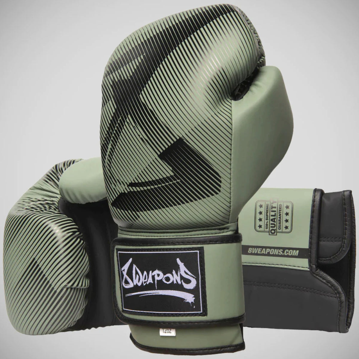 8 Weapons Hit Boxing Gloves Olive from Made4Fighters