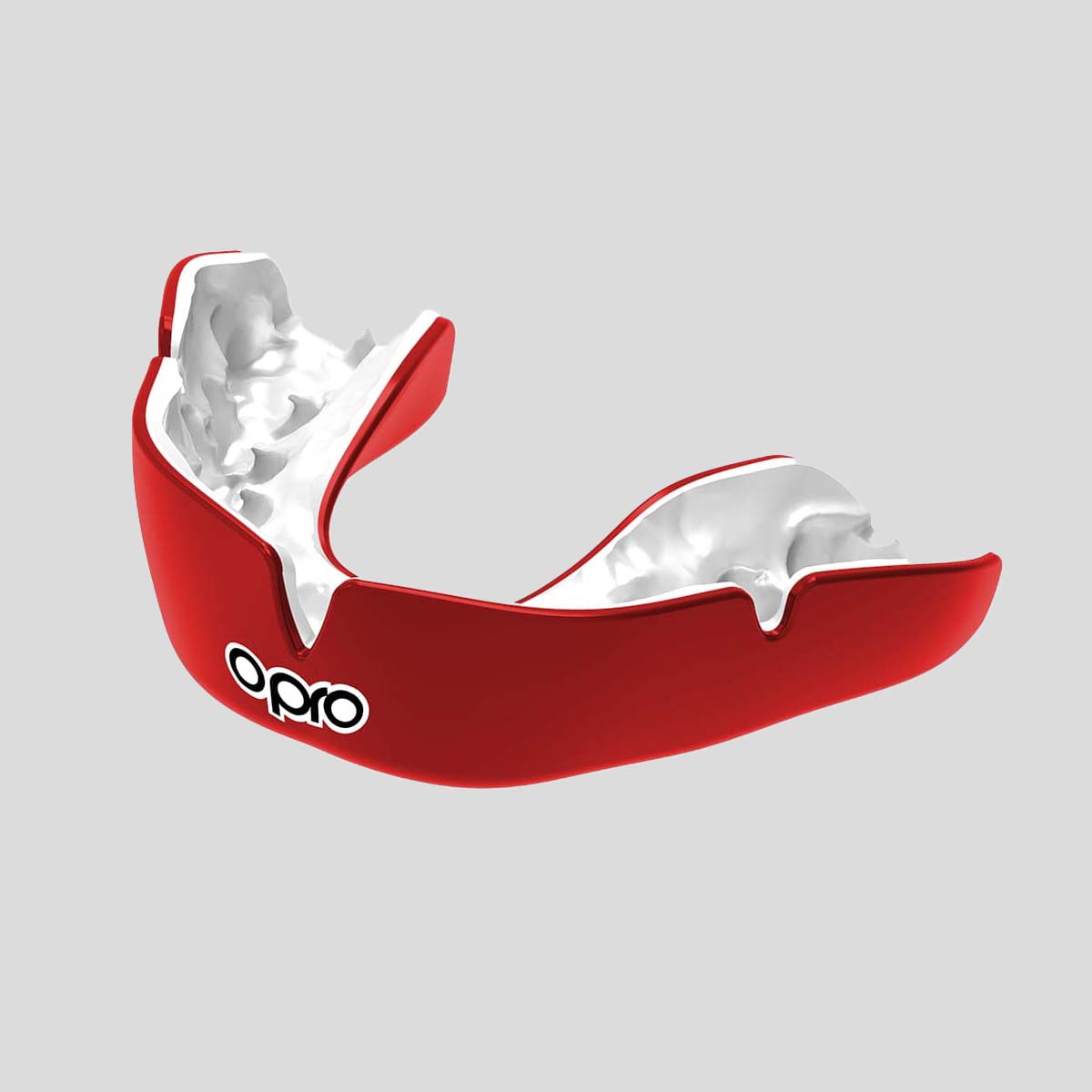 Opro Instant Custom-Fit Single Colour Mouth Guard Red/White from ...