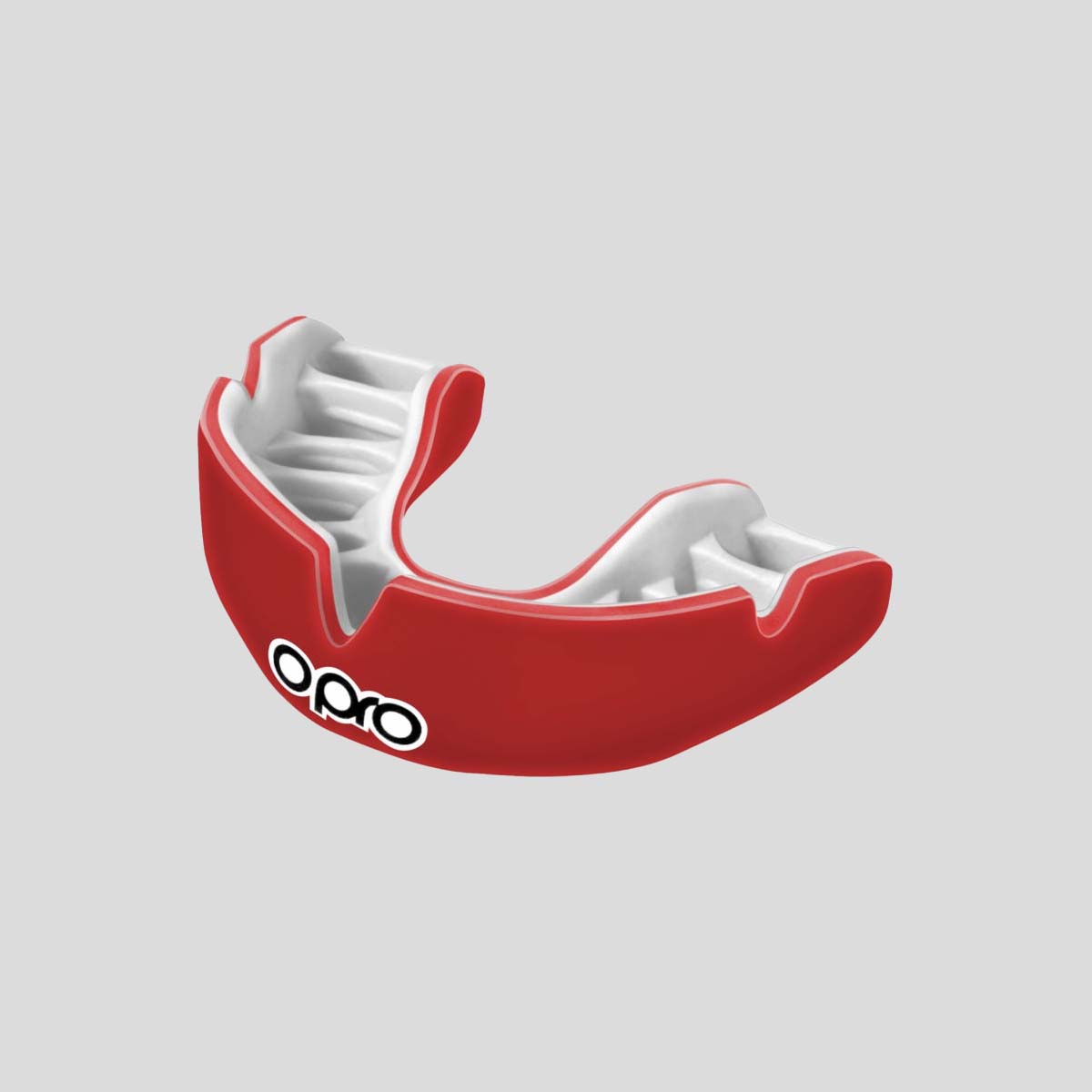 Opro Junior Instant Custom-Fit Single Colour Mouth Guard Red/White from ...