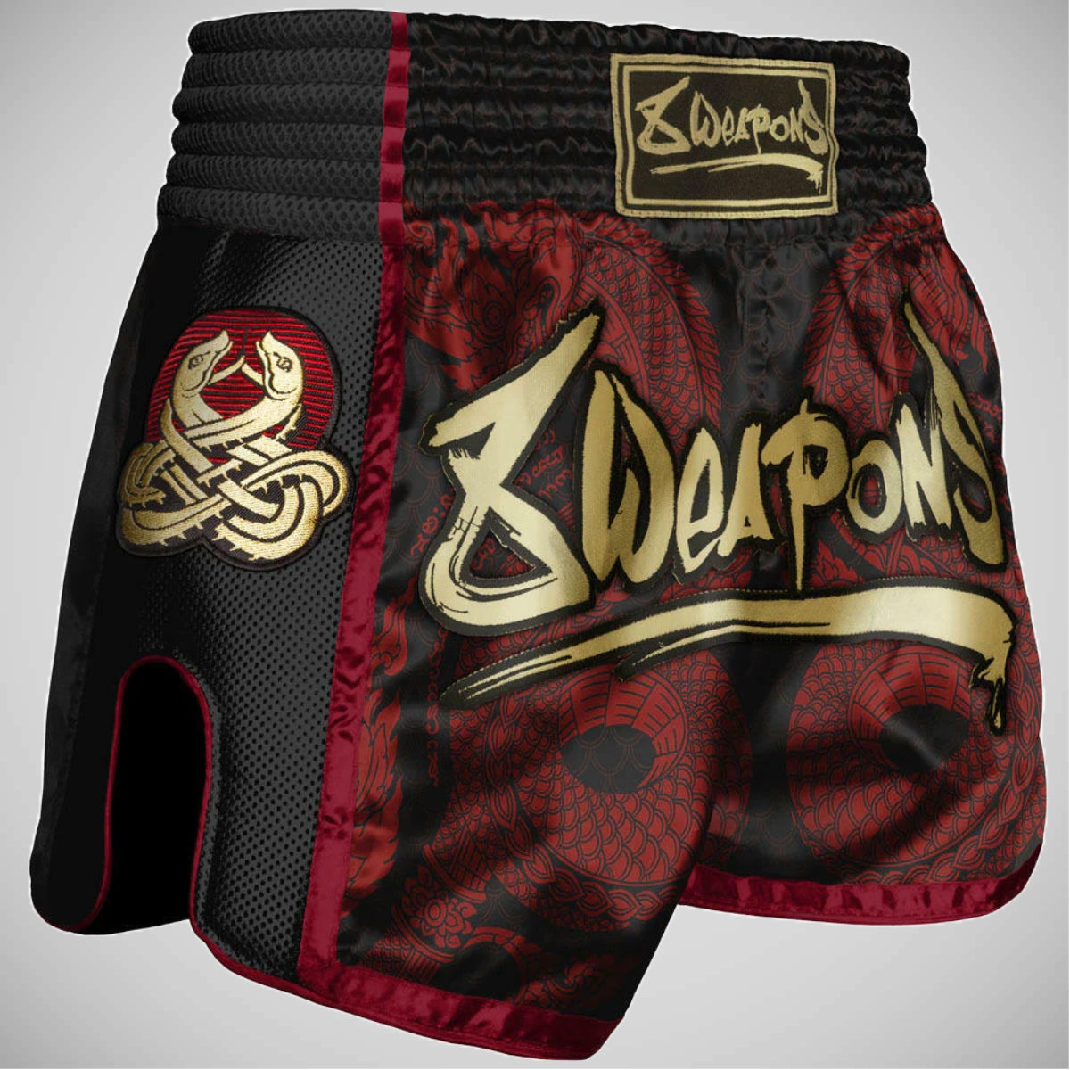 8 Weapons Naga Super Mesh Muay Thai Shorts Red van Made4 Fighters ...