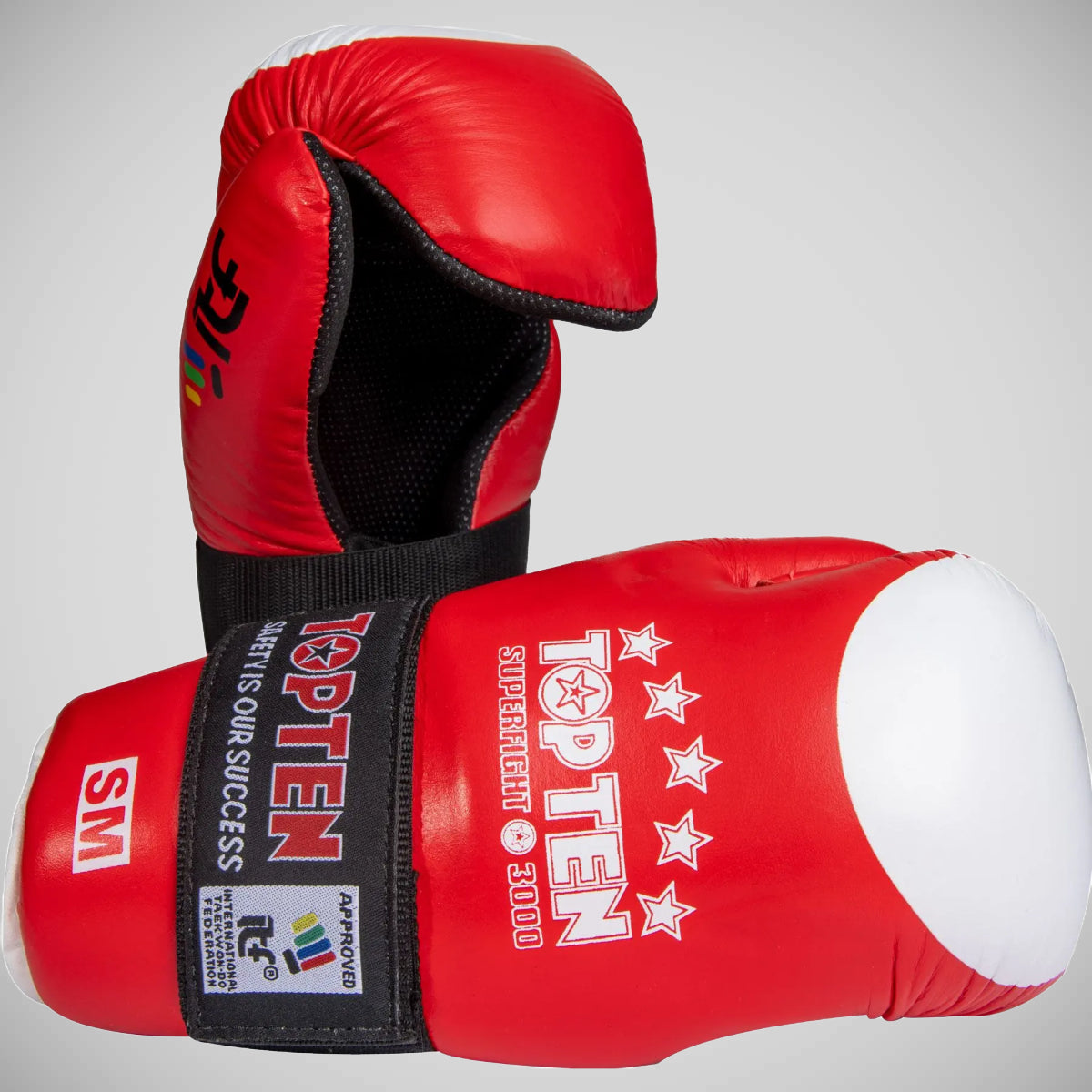 Top Ten Open Hand Superfight ITF Gloves Red from Made4Fighters