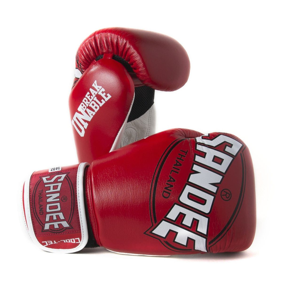 Sandee Cool-Tec 3-Tone Boxing Gloves Red/White/Black from Made4Fighters