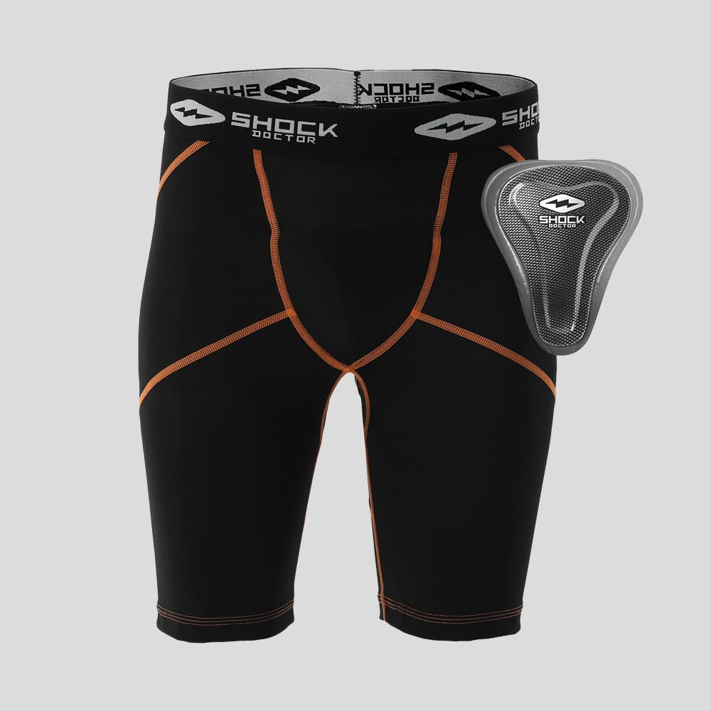 Shock Doctor Women's Compression Short with Pelvic Protector Black from ...