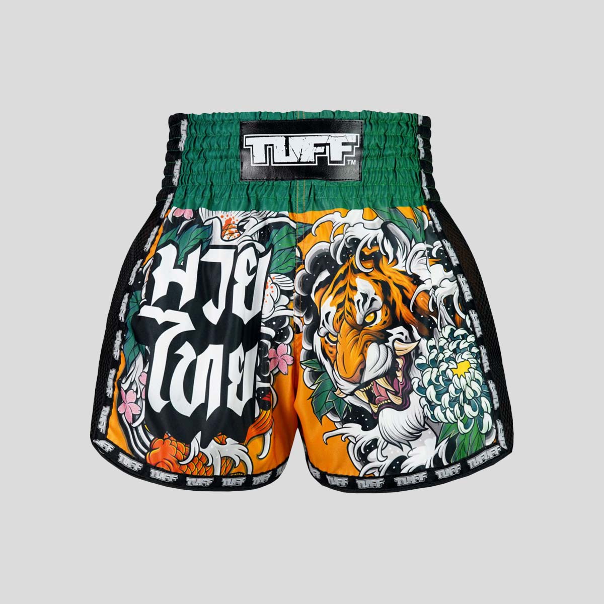 Tuff Sport MSC105 Tora Mori a Kingyo Muay Thai Shorts Green en ...