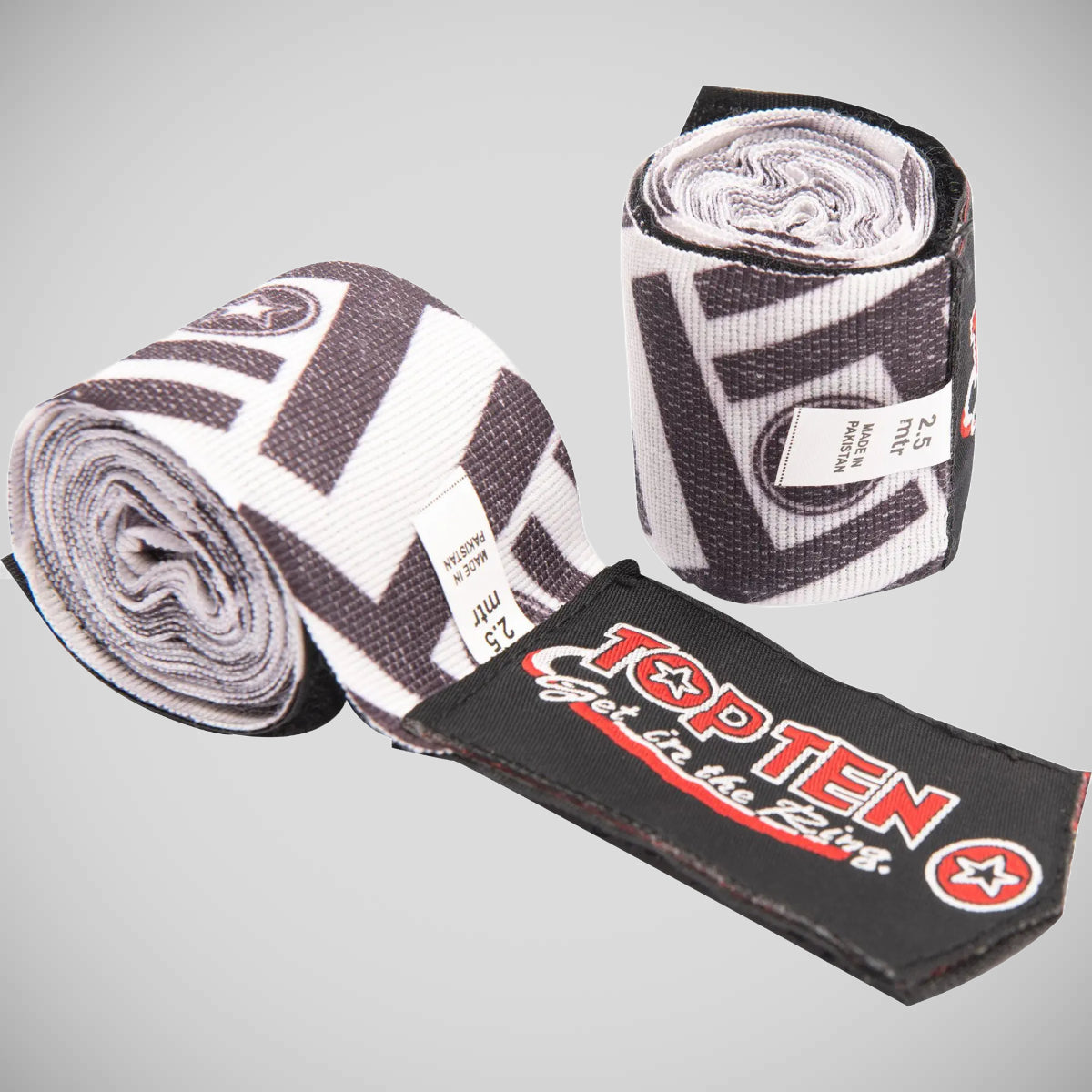Top Ten Military Elastic Hand Wraps Black/White from Made4Fighters
