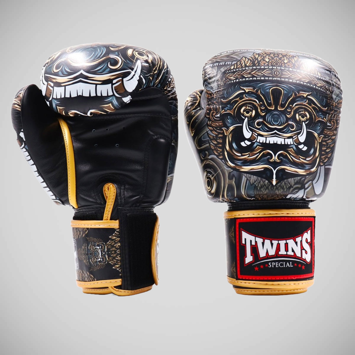 Twins FBGVL3-63 Glovele de box Yakthai Black/Gold de la Made4fighters ...