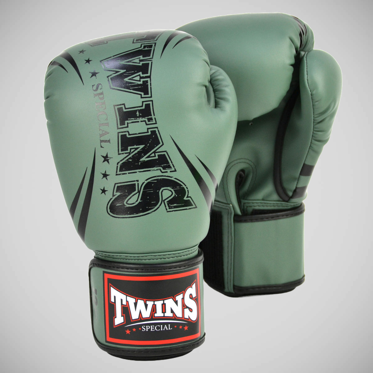 Twins FBGVS3-TW6 Synthetic Boxing Gloves Olive from Made4Fighters