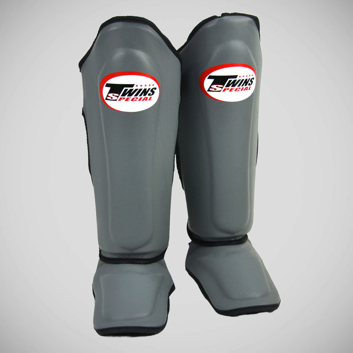 Twins SGS10 Double Padded Shin Pads Grey/Black from Made4Fighters