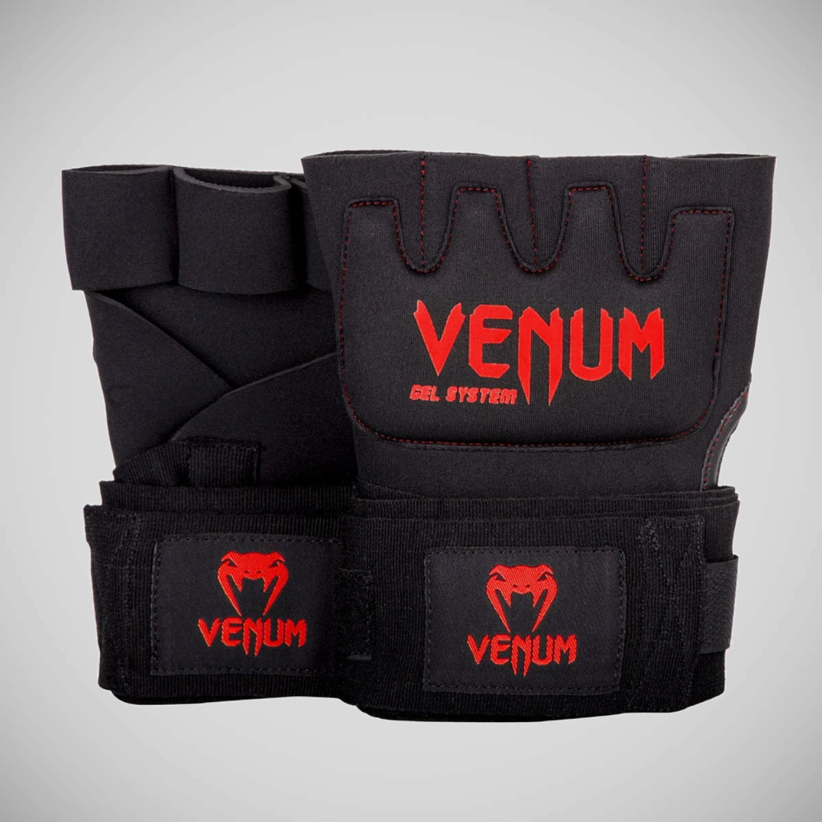Venum Kontact Gel Quick Hand Wraps svart/rødt fra Made4Fighters