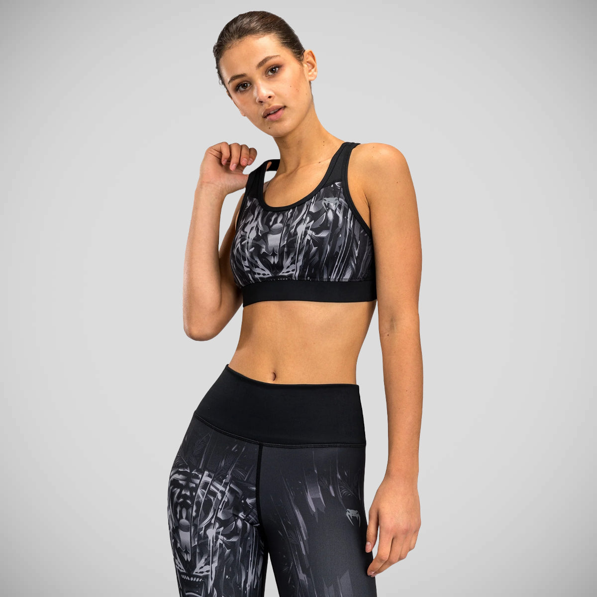 Venum Tiger Sports Bra Black/Silver from Made4Fighters