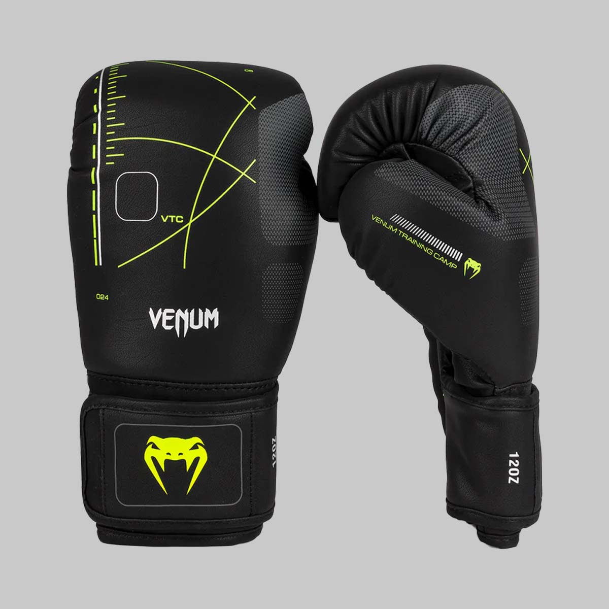 Venum Training Camp 4.0 Boxing Gloves Black/Neo Green from Made4Fighters
