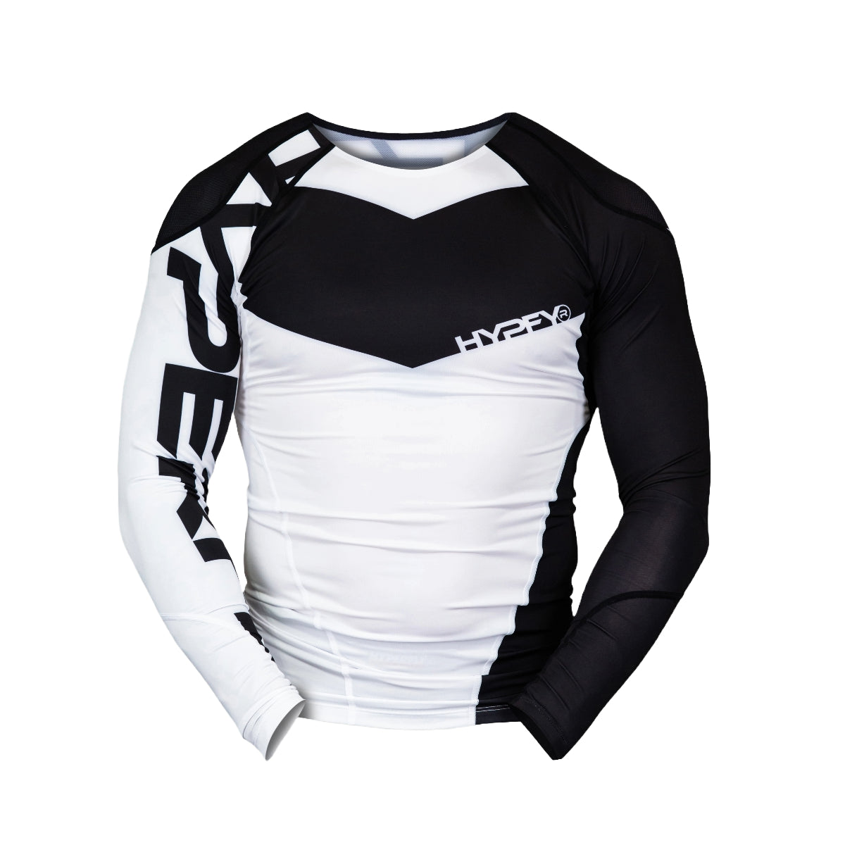 Hyperfly Supreme Edge rangierte Long Sleeve Rash Guard White von Made4 ...