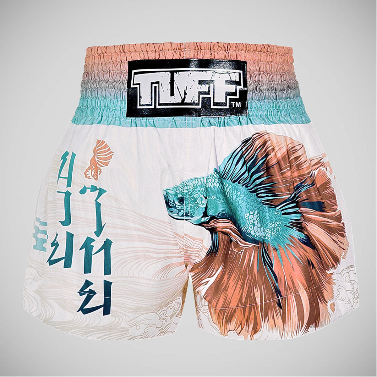 TUFF Sport MS671 Super Delta Muay Thai Shorts Biało-Niebieskie w ...