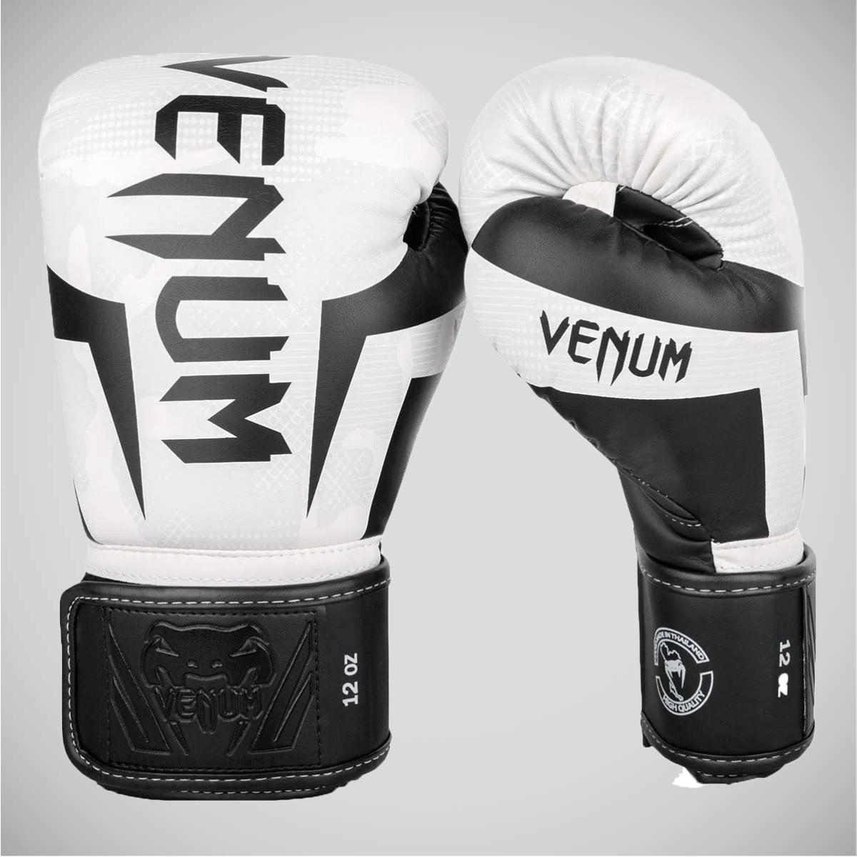 Venum Elite Boxing Gloves White/Camo from Made4Fighters