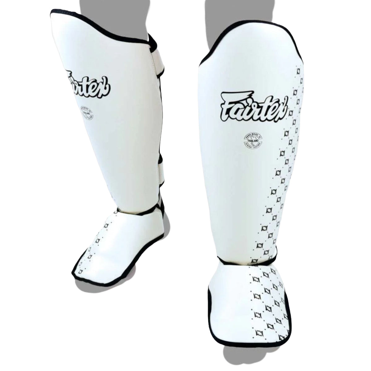 White Fairtex SP5 Shin Guards from Made4Fighters